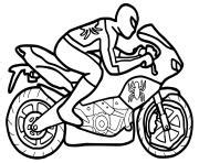 Coloriage Moto Spiderman Vitesse Dessin Moto à imprimer