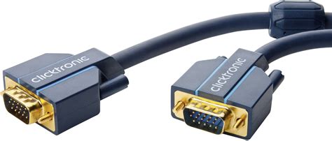 Clicktronic Vga Jack Cable 200 M Gold Plated Connectors Blue 1x Vga