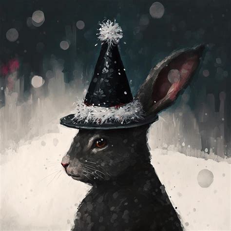 Black Rabbit Symbol Of The Year Digital Art By Stanislav Cardmen Pixels