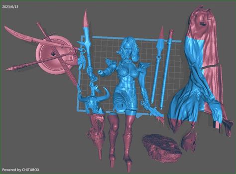 Red Sonja Warrior Statue Stl File 3d Print
