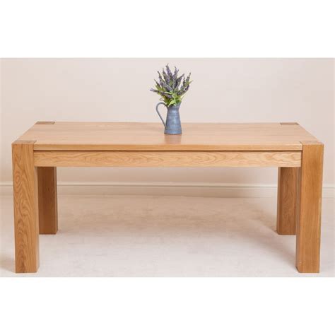 Kuba 180cm Chunky Large Oak Dining Table Oak Furniture King