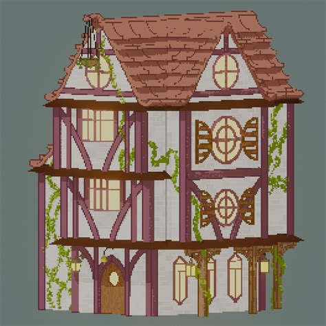 Artstation Fantasy House Humanish Pixel Art