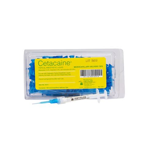 Cetacaine Topical Anesthetic Liquid Cetacaine Delivery Tips 50pkg