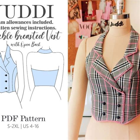 Double Breasted Vest Etsy