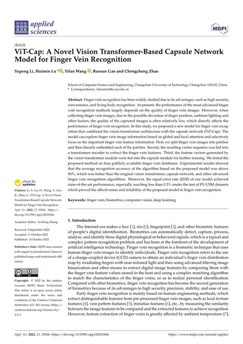 pdf vit cap a novel vision transformer based capsule network model