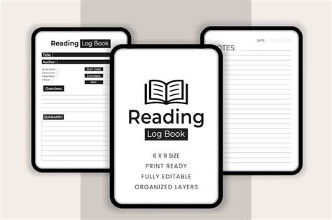 Premium Vector Reading Logbook