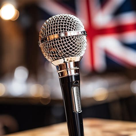 Premium Photo A Microphone On A Table
