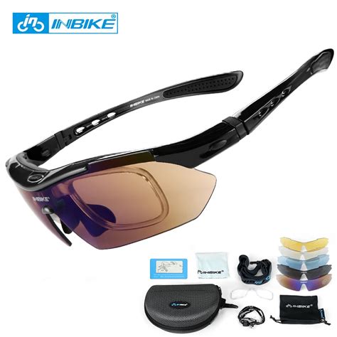 Inbike Polarized Sports Men Sunglasses Mtb Road Cycling Glasses