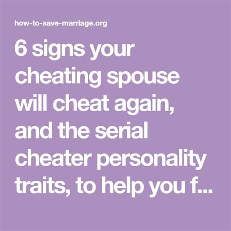 6 Signs He Will Cheat Again Serial Cheater Personality Traits In 2020 Cheaters Cheating