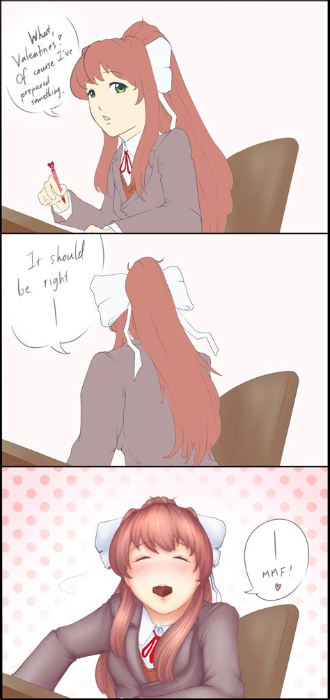 Valentines With Monika Doki Doki Literature Club Know Your Meme