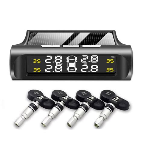 Car TPMS Tire Pressure Monitoring System With Solar Charging