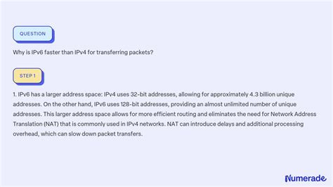 Solved Why Is Ipv Faster Than Ipv For Transferring Packets