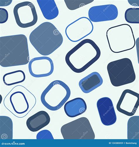 Seamless Background Abstract Geometric Rounded Rectangle Pattern For Design Effect Vector