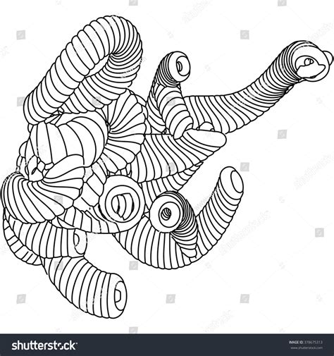 Vector Illustration Abstract Complex Structure Consisting Stock Vector