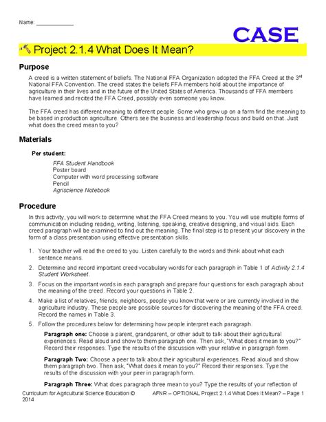 Activity 2 1 4What Does Mean Creed Name Studocu