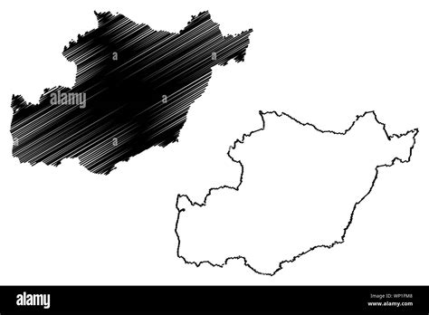 Beja District Portuguese Republic Portugal Map Vector Illustration