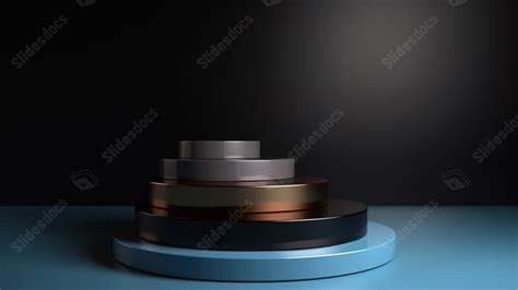 Abstract Podium And Wall Design 3d Rendered Powerpoint Background For