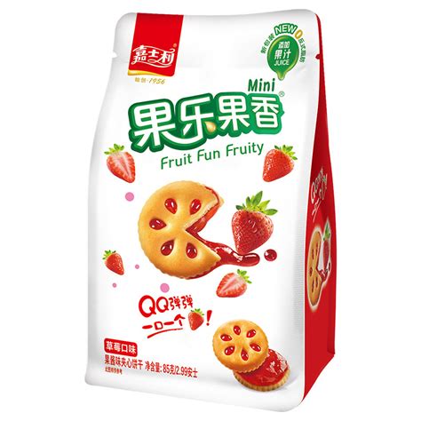 嘉士利85g草莓果酱夹心饼