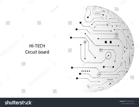 Circuit Technology Background Hitech Digital Data Stock Vector Royalty