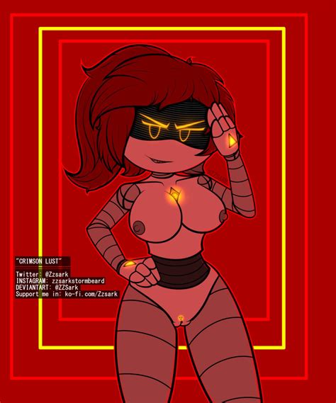 Rule 34 1girls 1robot Girl 2d Breasts Crimson Lustzzsark Fanart Female Female Only Glitch