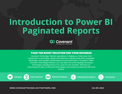 Introduction To Power Bi Paginated Reports Covenant Technology Partners