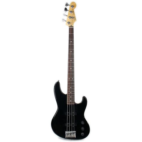1990 Fender Jazz Bass Plus Electric Bass Guitar In Black Finish Cream