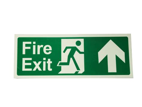 Glow In The Dark Fire Exit Signs With 3m Adhesive Luminous Signs And