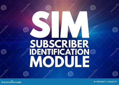 Acronym Sim Subscriber Identity Module Royalty Free Stock