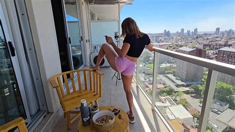 My Husband And I Had Fun In A Rented Apartment Oral Sex On The Balcony