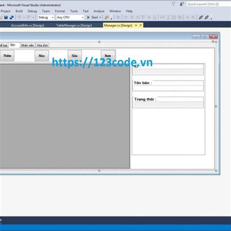 Tải Source Code Phần Mềm Quản Lý Nhà Hàng C Kết Nối Sql Có Báo Cáo