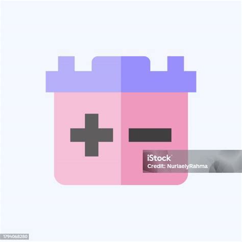 아이콘 배터리 자동차 자동차 기호와 관련이 있습니다 플랫 스타일 심플한 디자인 편집 가능 간단한 일러스트레이션 가격에 대한 스톡 벡터 아트 및 기타 이미지 Istock