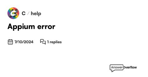 Appium Error C