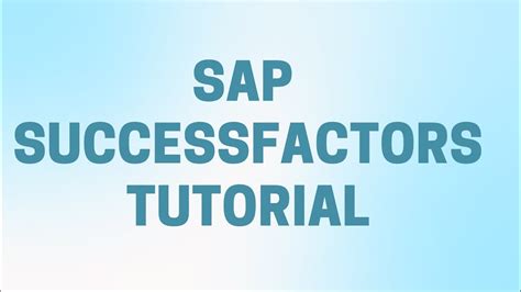 Sap Succesfactors Training Sap Successfactors Advantages Sap