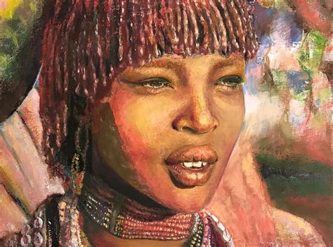 African Beauty Painting By Liwa Liu Chapman Pixels