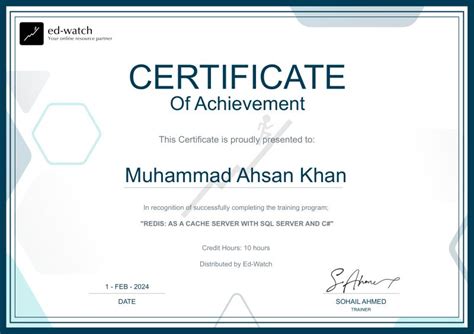 Redis Easypaisa Csharp Certification Muhammad Ahsan Khan