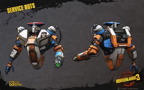 Borderlands 3 Service Bots Keos Masons Borderlands Robot Concept Art Robots Concept