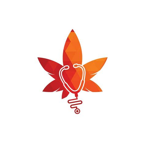 Vector Del Logotipo Del Médico De Cannabis Plantilla De Diseño De