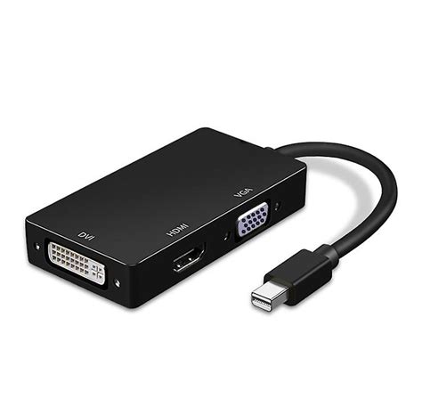 Mini Displayport Thunderbolt Hann Til Dvi D Hdmi Vga Adapter Omformer