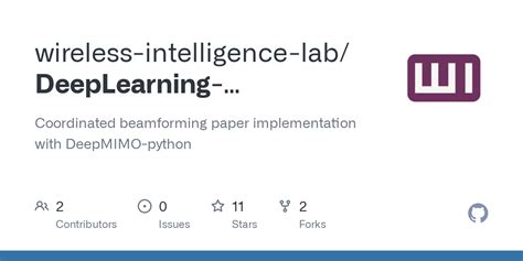 GitHub Wireless Intelligence Lab DeepLearning CoordinatedBeamforming Python Coordinated