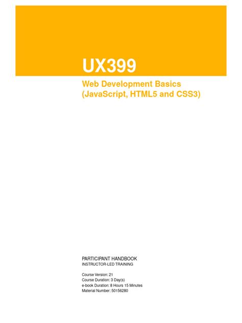 Ux399 En Col21 Web Development Basics Javascript Html5 And Css3