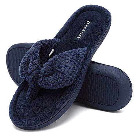 CIOR Fantiny Women S Cozy Memory Foam Spa Thong Flip Flops House Indoor