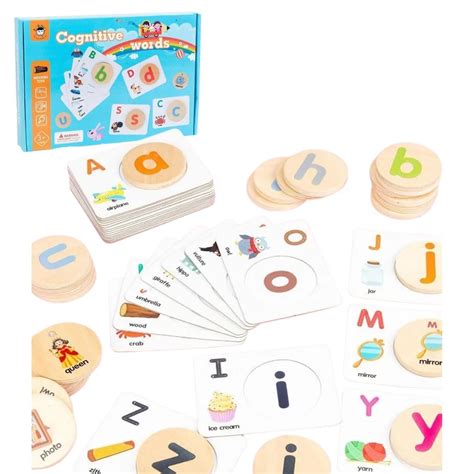 Wooden Cognitive Words Universal Wooden Toys