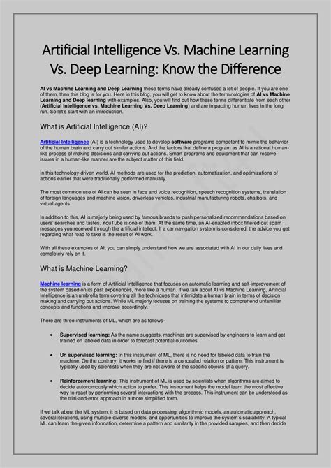 Ppt Artificial Intelligence Vs Machine Learning Vs Deep Learning