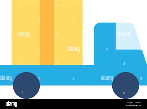 Delivery Service Vehicle Truck Transports Purchased Goods To Specified