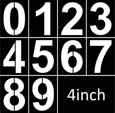 Number Stencils Set Plastic Number Stencils Reusable Digital Temu