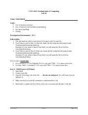 Csci Lab Decision Structures Docx Csci Fundamentals Of