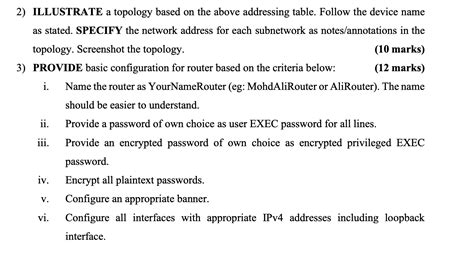 Solved ILLUSTRATE A Topology Based On The Above Chegg