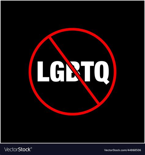 No Lgbtq Icon Banned Royalty Free Vector Image