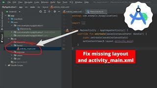 Missing Layout Folder Activity Main Xml In Android Stud Doovi