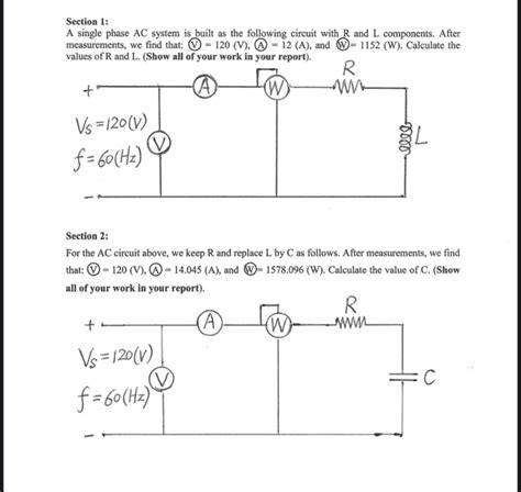 Solved Section 1 A Single Phase Ac System Is Built As The